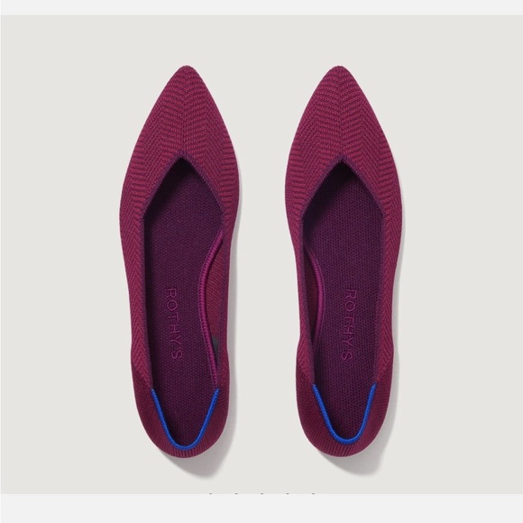 Rothy's | Shoes | New Rothys The Point Washable Flats Cabernet ...